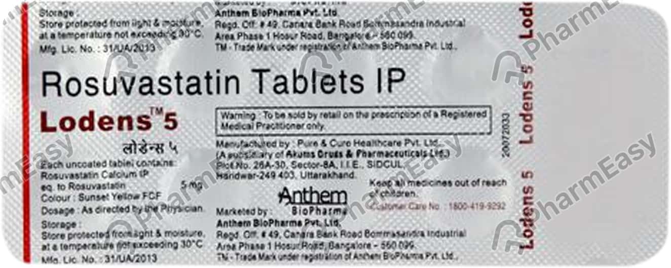 Lodens 5 MG Tablet (10): Uses, Side Effects, Price & Dosage | PharmEasy