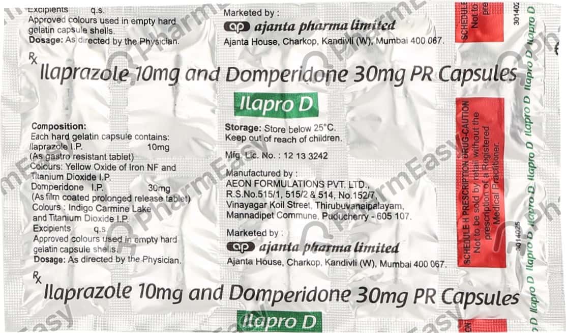 Buy Ilapro D Strip Of 10 Capsules Online at Flat 15% OFF | PharmEasy