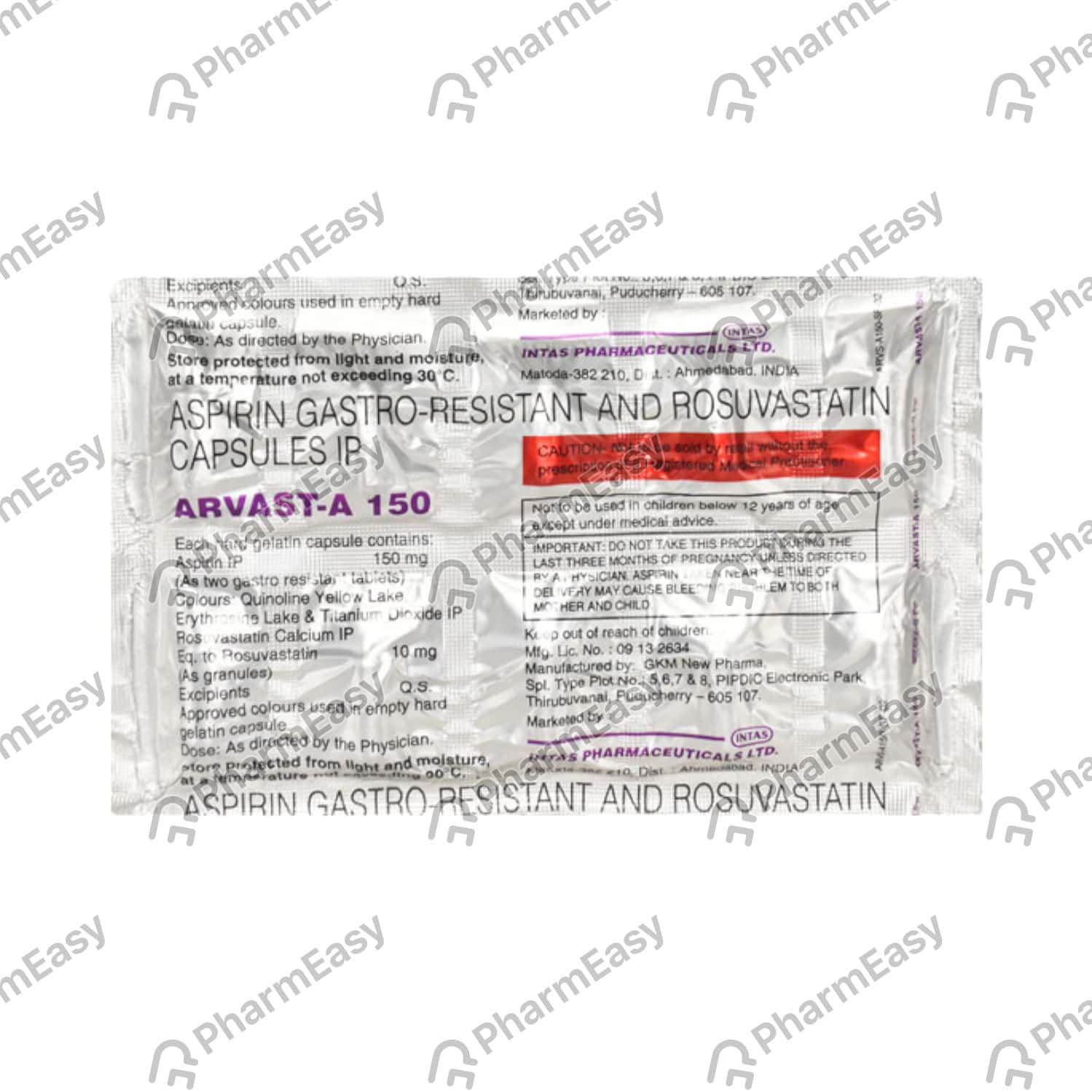 Arvast A 150mg Strip Of 10 Capsules: Uses, Side Effects, Price & Dosage ...