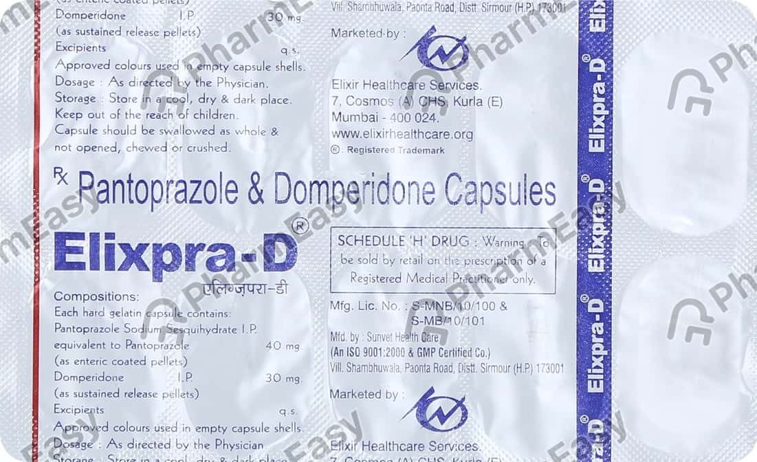 Elixpra D Strip Of 10 Capsules: Uses, Side Effects, Price & Dosage ...