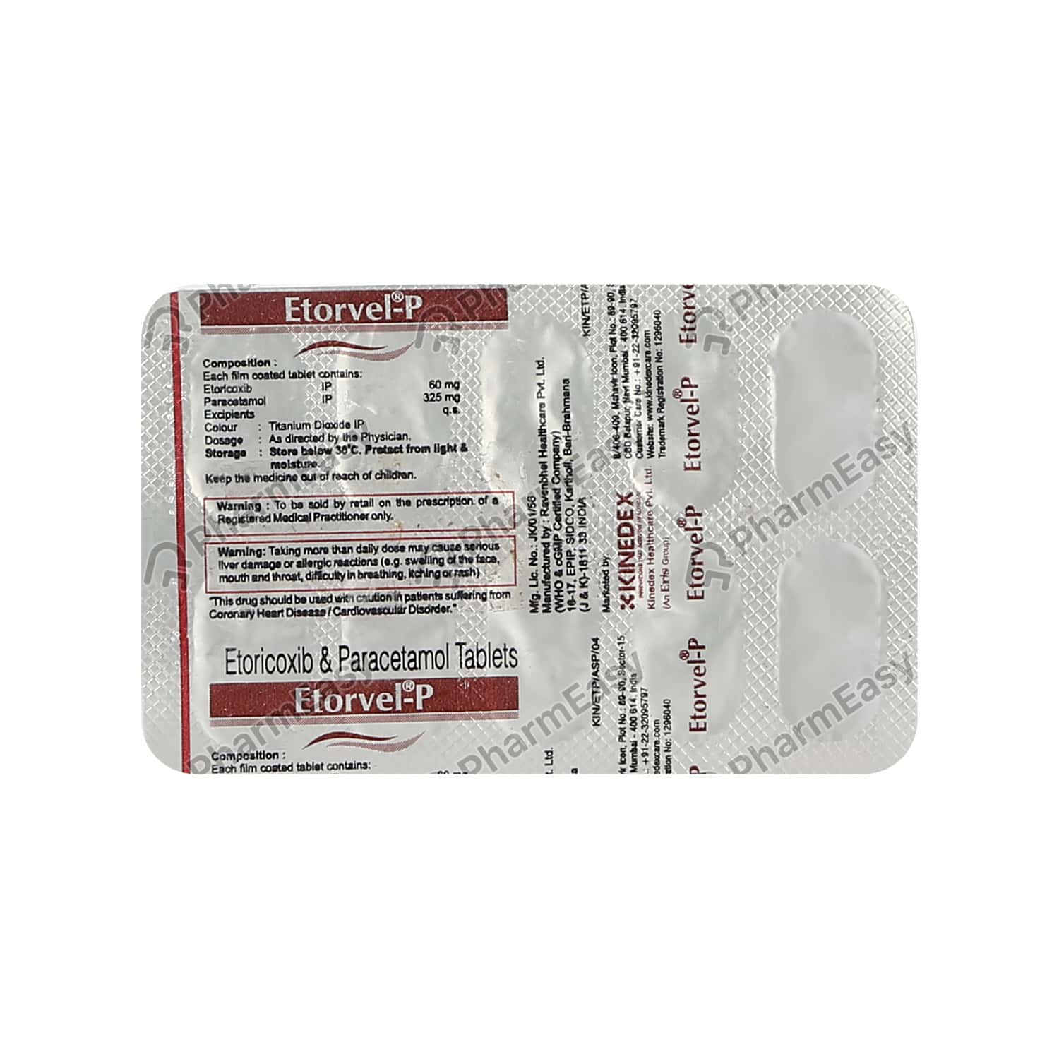 Buy Etorvel P Tablet Online at Flat 18% OFF* | PharmEasy