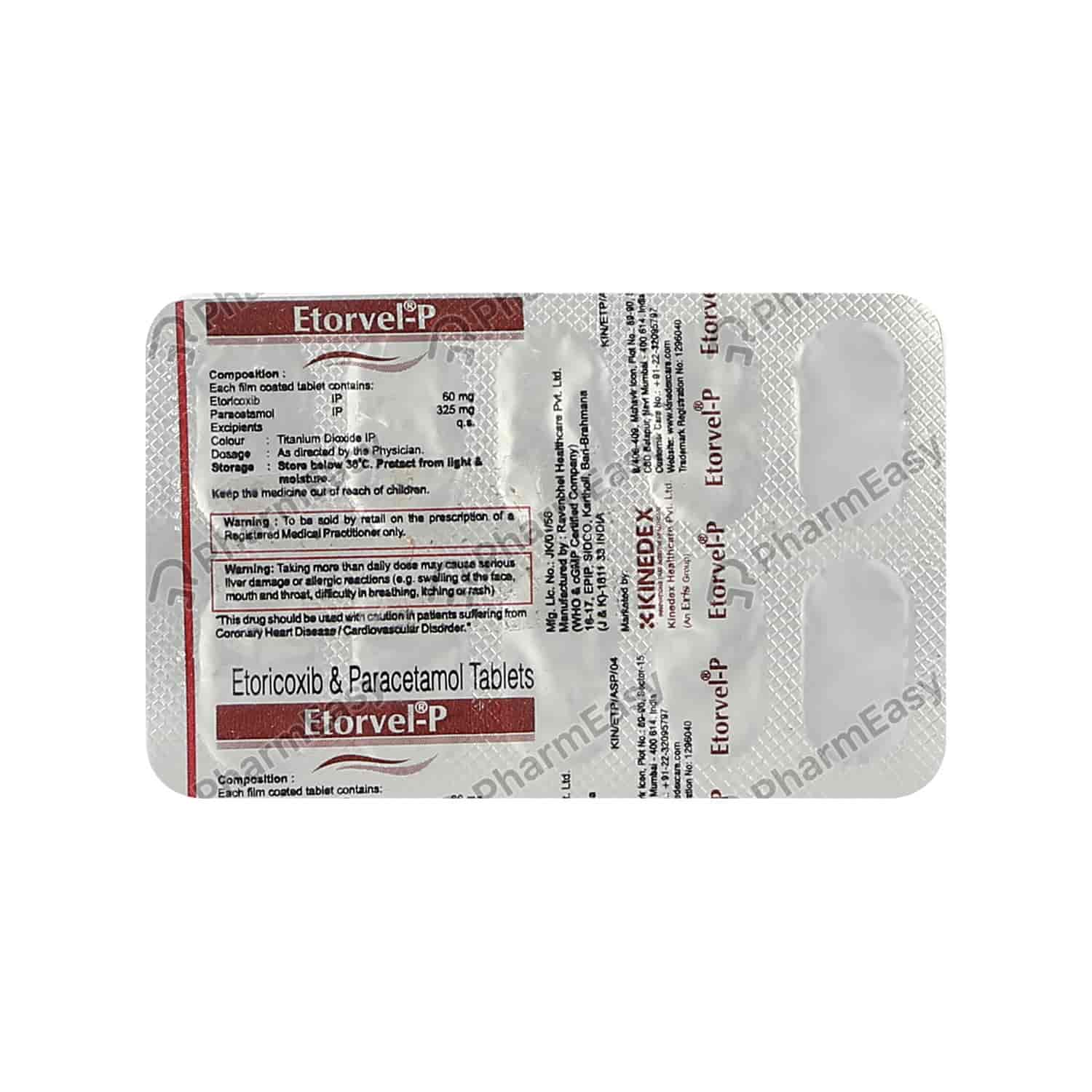 Buy Etorvel P Tablet Online at Flat 18% OFF* | PharmEasy