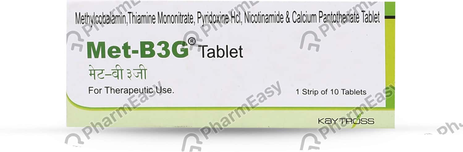 Buy Met B3g Strip Of 10 Tablets Online at Flat 15% OFF | PharmEasy