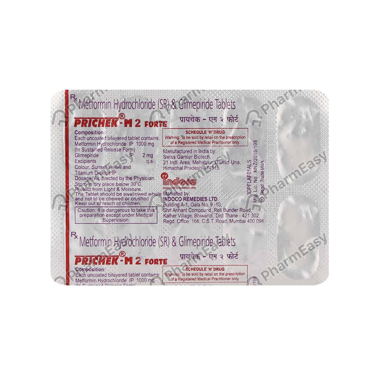 Prichek M2 Forte Tab - Uses, Side Effects, Dosage, Composition & Price ...