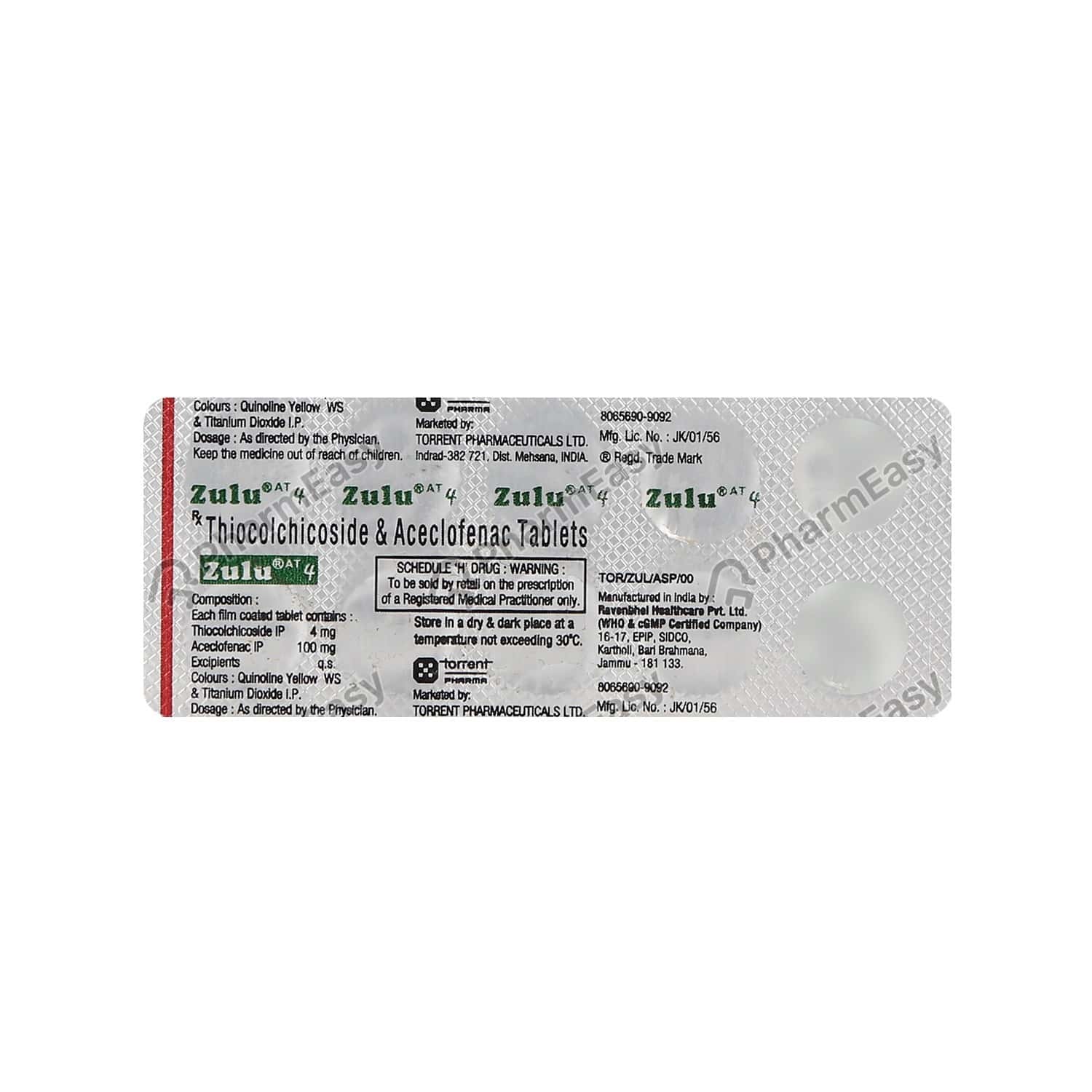 Zulu At 4mg Strip Of 10 Tablets - Uses, Side Effects, Dosage ...