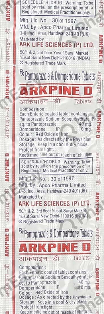 Arkpine D Tablet: Uses, Side Effects, Price & Dosage | PharmEasy