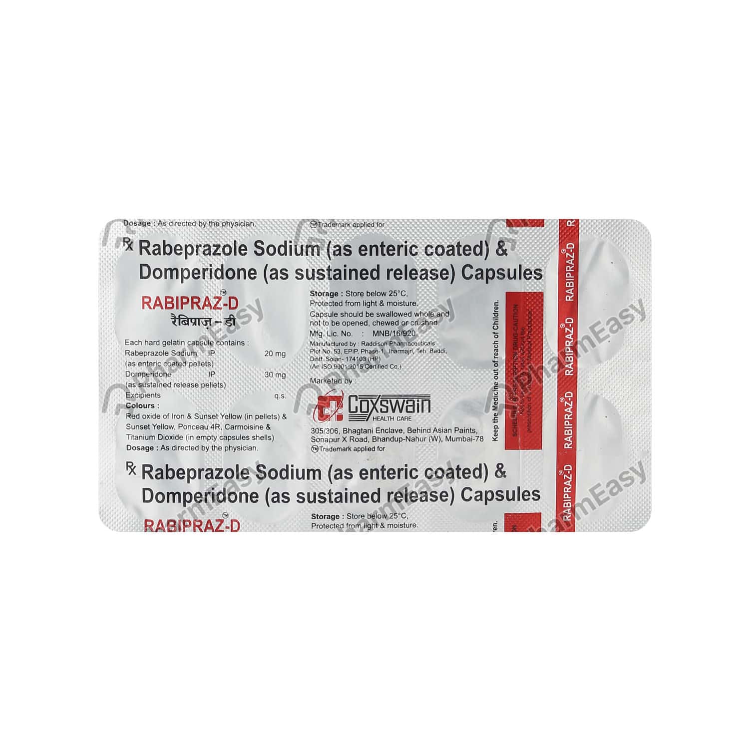 Rabipraz D Strip Of 10 Capsules: Uses, Side Effects, Price, Dosage ...