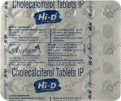 Hi D 2000 IU Tablet (30): Uses, Side Effects, Price & Dosage | PharmEasy
