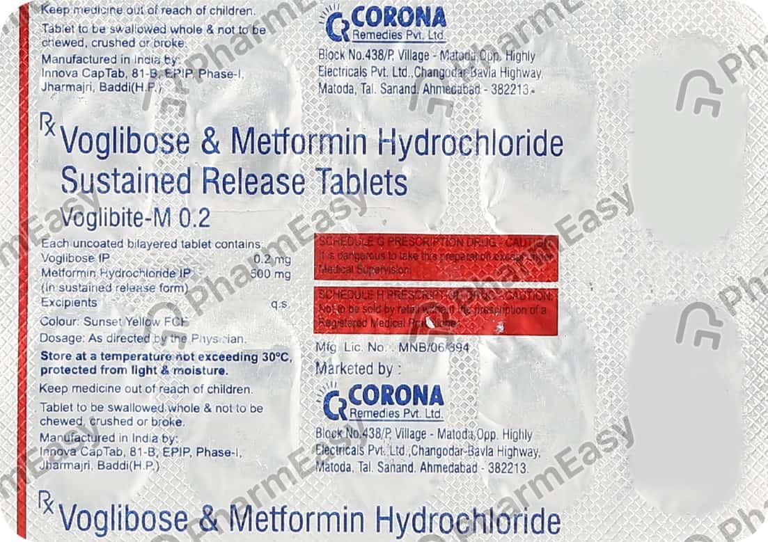 Voglibite M 0.2mg Strip Of 10 Tablets: Uses, Side Effects, Price ...