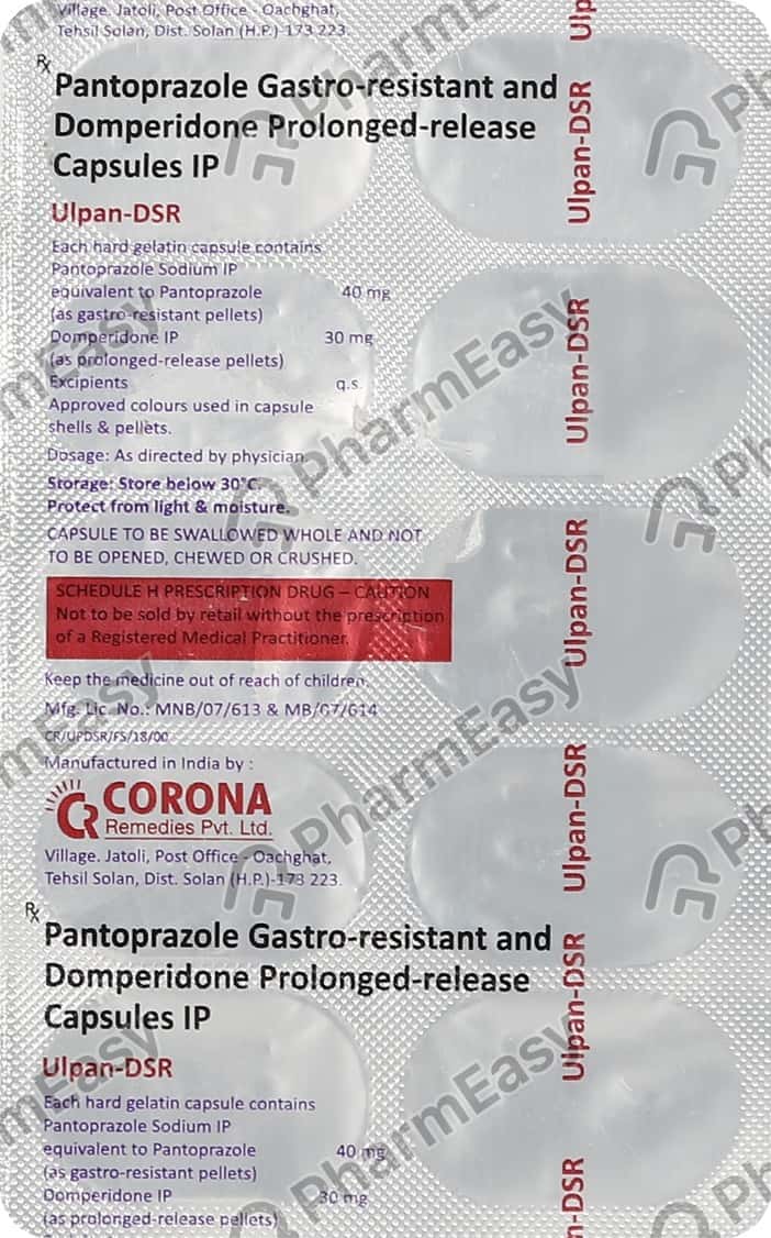 Ulpan Dsr Strip Of 10 Capsules: Uses, Side Effects, Price & Dosage ...