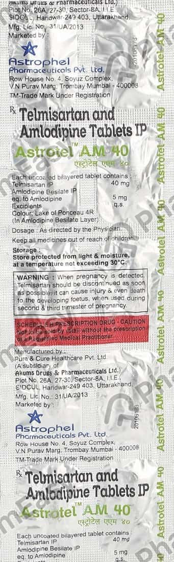 Astrotel Am 40mg Tablet: Uses, Side Effects, Price & Dosage | PharmEasy