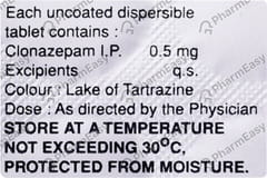 Clonotril 0.5 MG Tablet (15): Uses, Side Effects, Price & Dosage ...