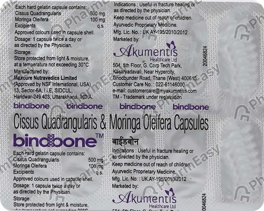 Buy BINDBONE STRIP OF 10 CAPSULES Online & Get Upto 60% OFF at PharmEasy