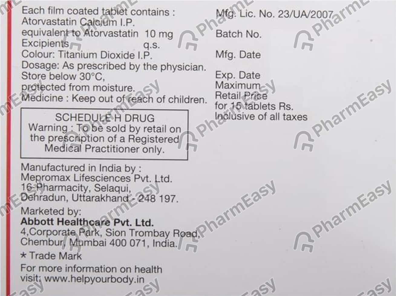 Caat 10 MG Tablet (15): Uses, Side Effects, Price & Dosage | PharmEasy