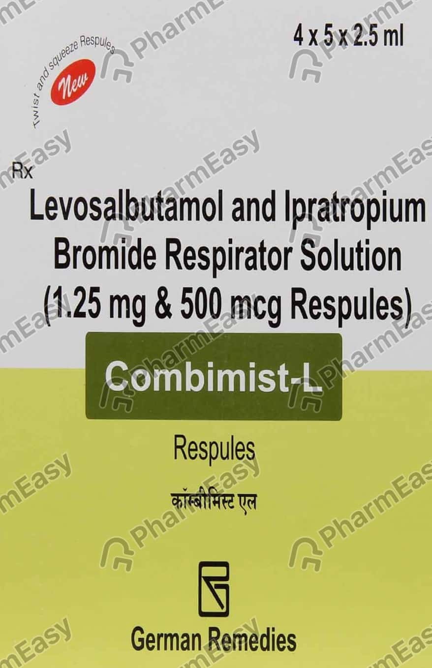 Combimist L 2.5ml Packet Of 5 Respules: Uses, Side Effects, Price ...