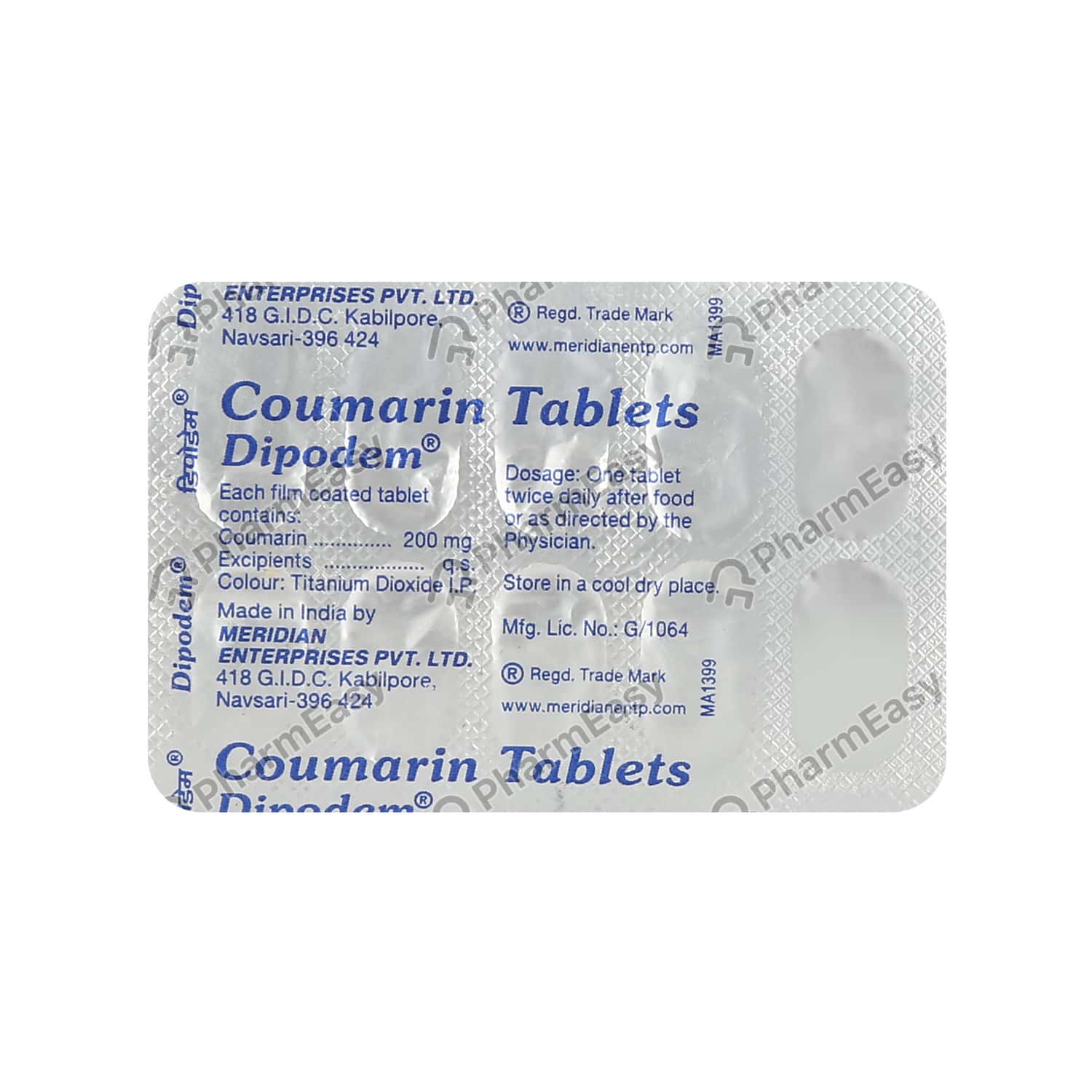 Buy Dipodem 200 MG Tablet (10) Online at Flat 18% OFF* | PharmEasy