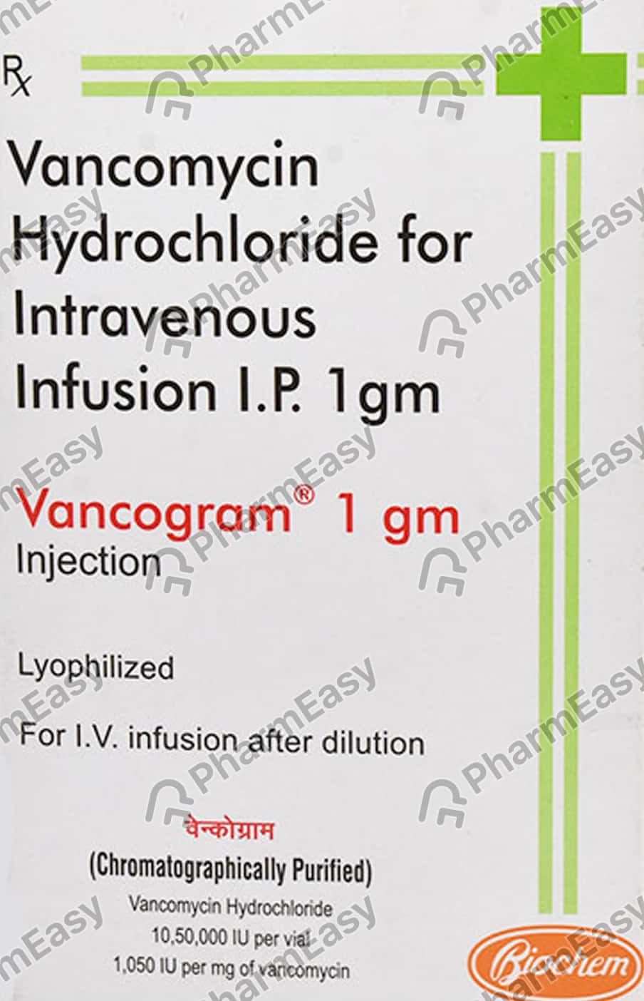 Vancogram 1 G Powder For Injection (1): Uses, Side Effects, Price ...