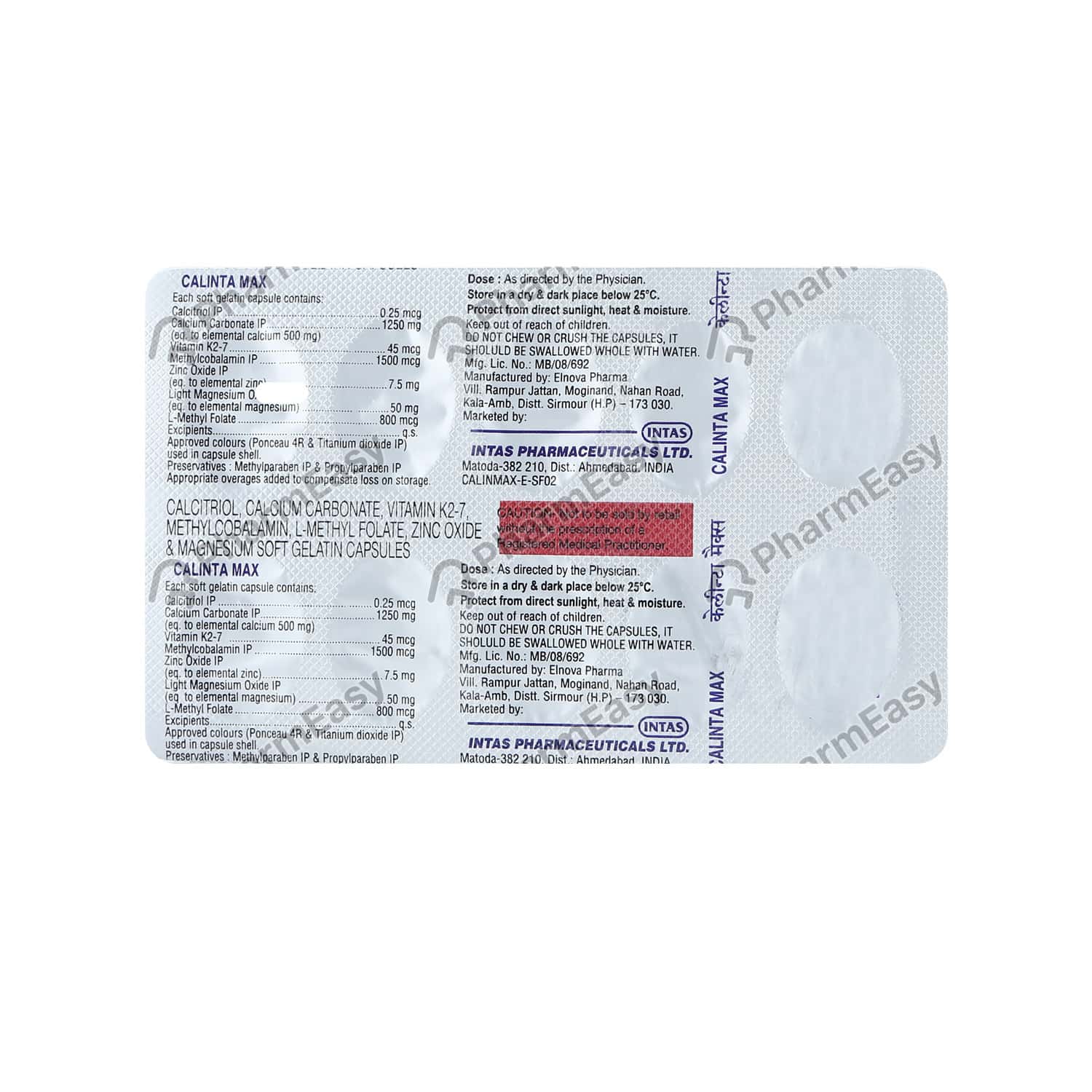 Buy Calinta Max Capsule (10) Online at Flat 18% OFF* | PharmEasy