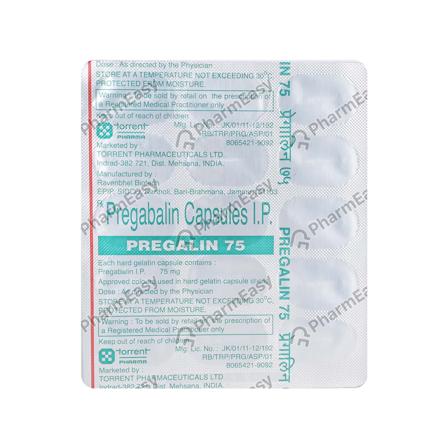 Pregalin 75 MG Capsule (15) - Uses, Side Effects, Dosage, Composition ...