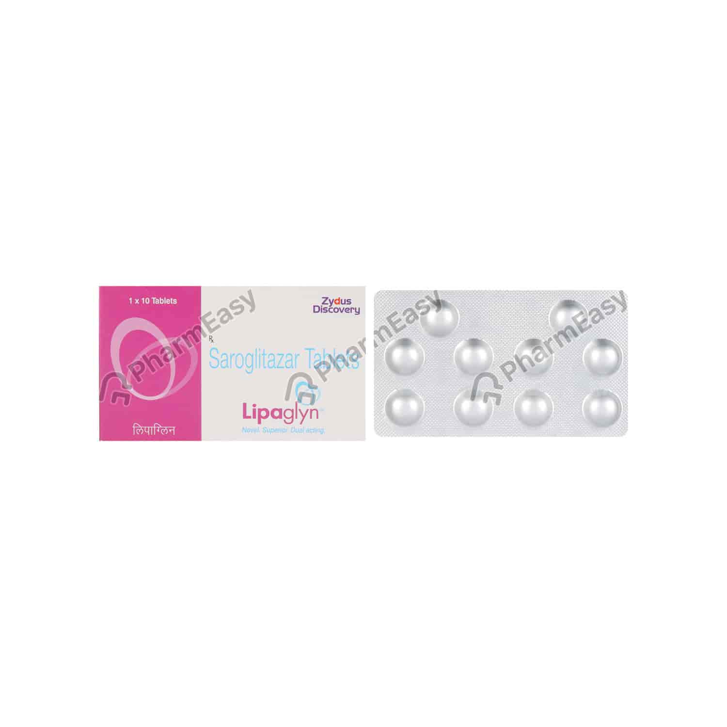Buy Lipaglyn 4mg Strip Of 10 Tablets Online at Flat 18% OFF* | PharmEasy