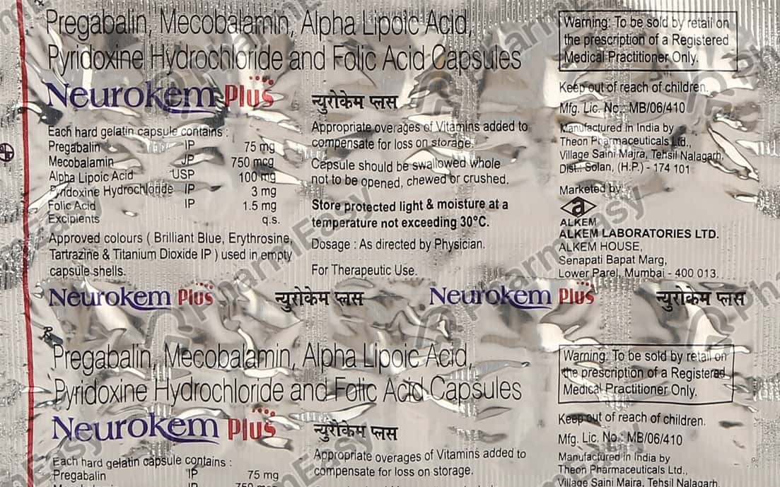 Buy Neurokem Plus Strip Of 10 Capsules Online at Flat 15% OFF | PharmEasy