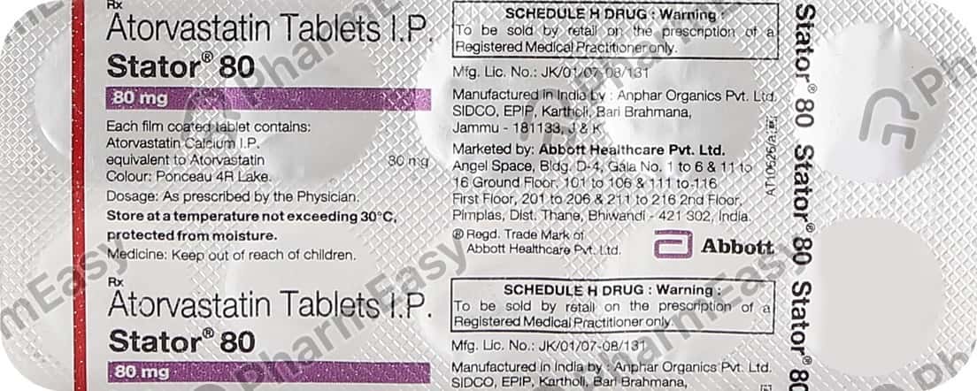 Aztor 80 MG Tablet (10): Uses, Side Effects, Price & Dosage | PharmEasy