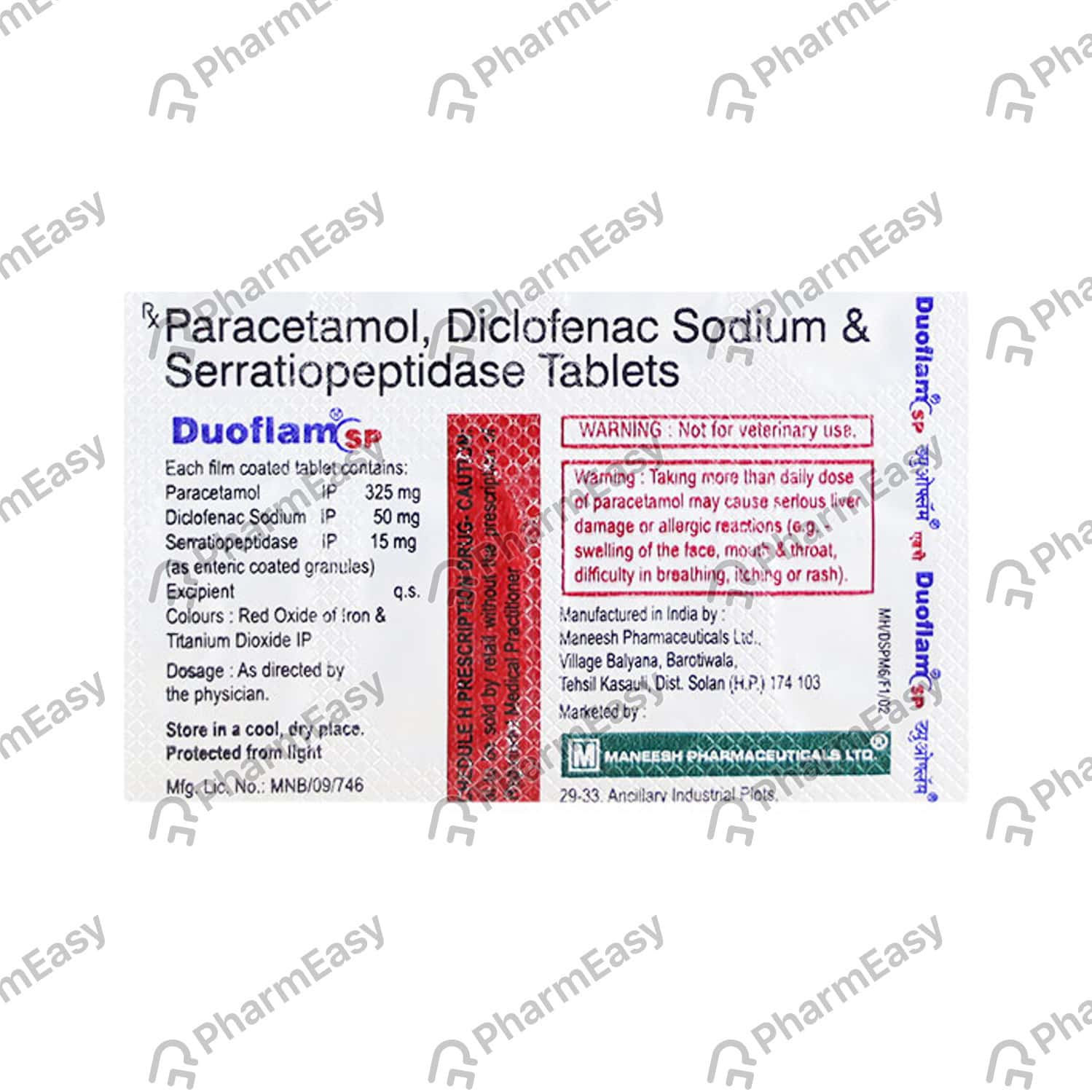 Duoflam Sp Strip Of 10 Tablets: Uses, Side Effects, Price & Dosage ...