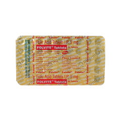 Folvite 5 MG Tablet (45) - Uses, Side Effects, Dosage, Composition ...