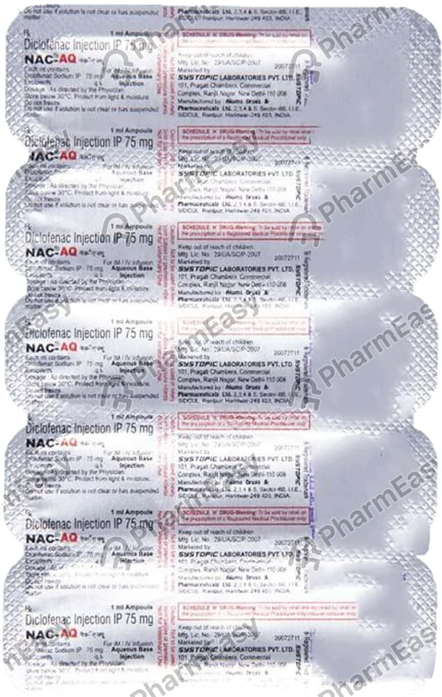 Nac 75 MG/ML Injection (1): Uses, Side Effects, Price & Dosage | PharmEasy