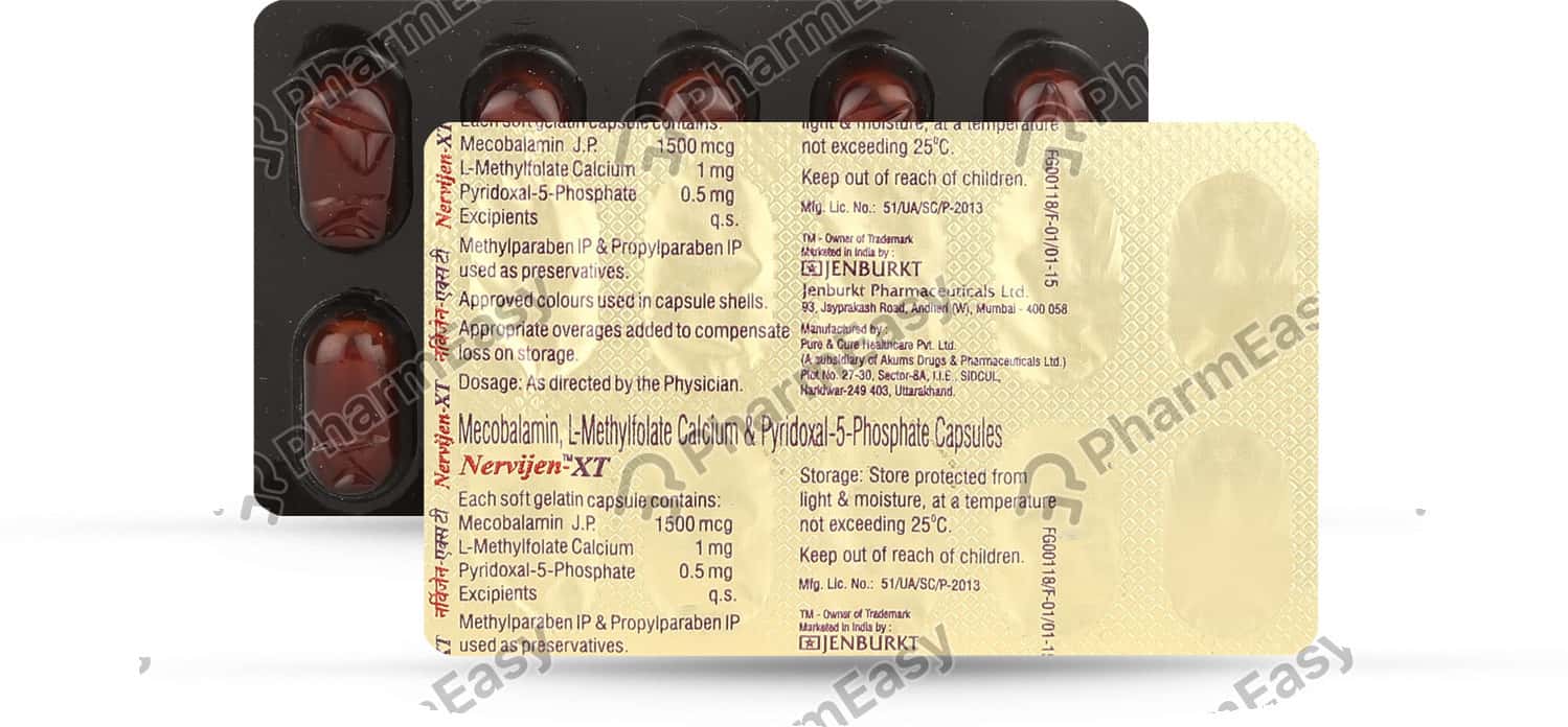 Nervijen Xt 1.5 MG Capsule (10): Uses, Side Effects, Price & Dosage ...