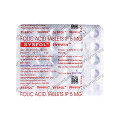 Sysfol 5 MG Tablet (30) - Uses, Side Effects, Dosage, Composition ...