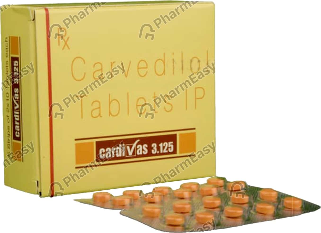 Cardivil 3.125 MG Tablet (10): Uses, Side Effects, Price & Dosage ...