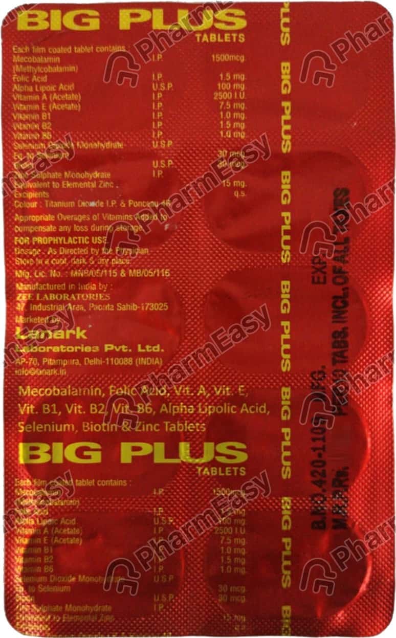 Buy Big Plus Tablet (10) Online at Flat 15% OFF | PharmEasy
