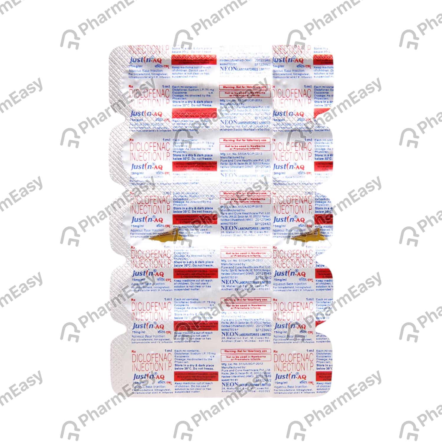 Justin Aq 75 MG Injection (1): Uses, Side Effects, Price & Dosage ...