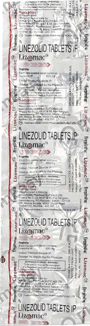 Lizomed 600 MG Tablet (10): Uses, Side Effects, Price, Dosage ...
