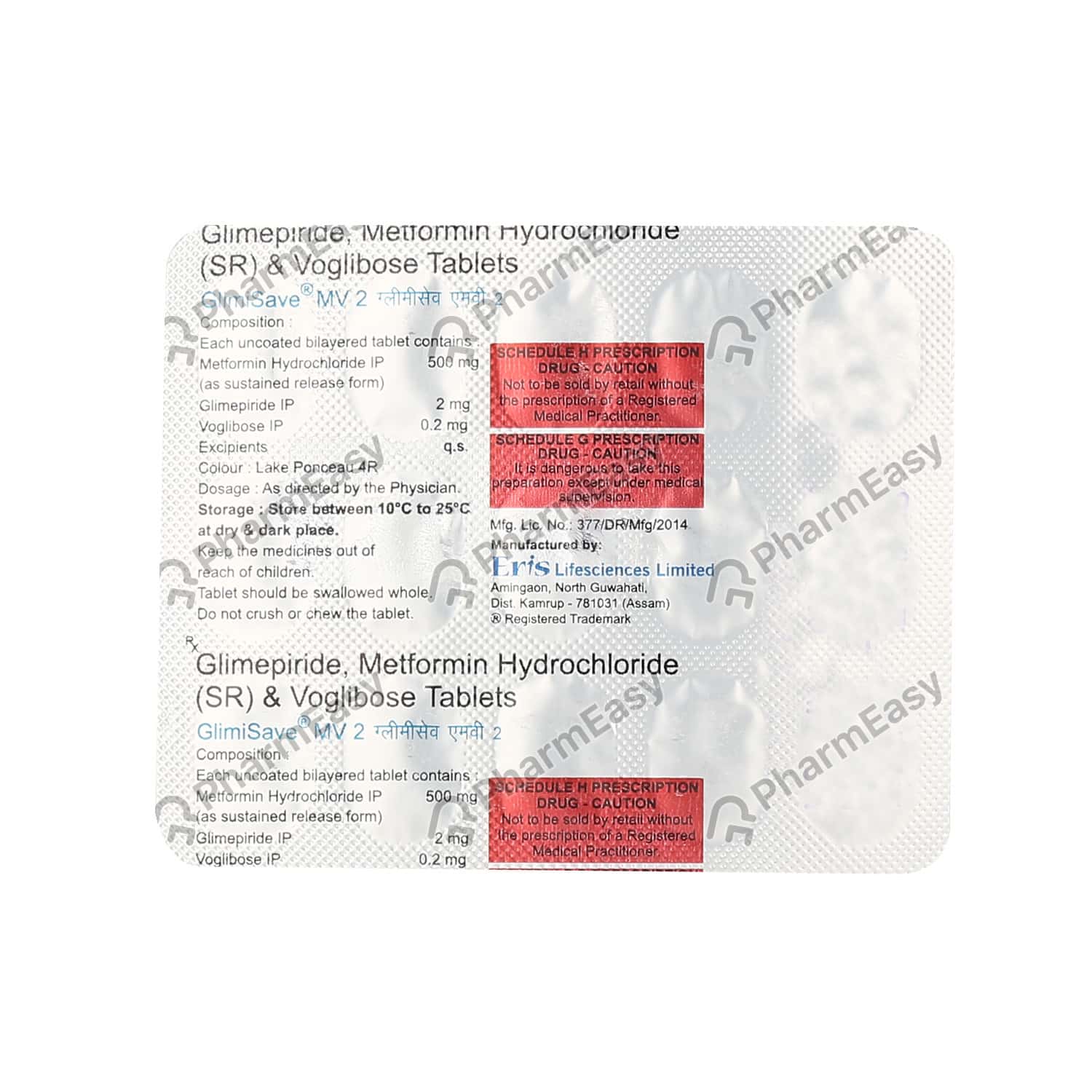 Buy Glimisave Mv 2 Strip Of 15 Tablets Online at Flat 18% OFF* | PharmEasy