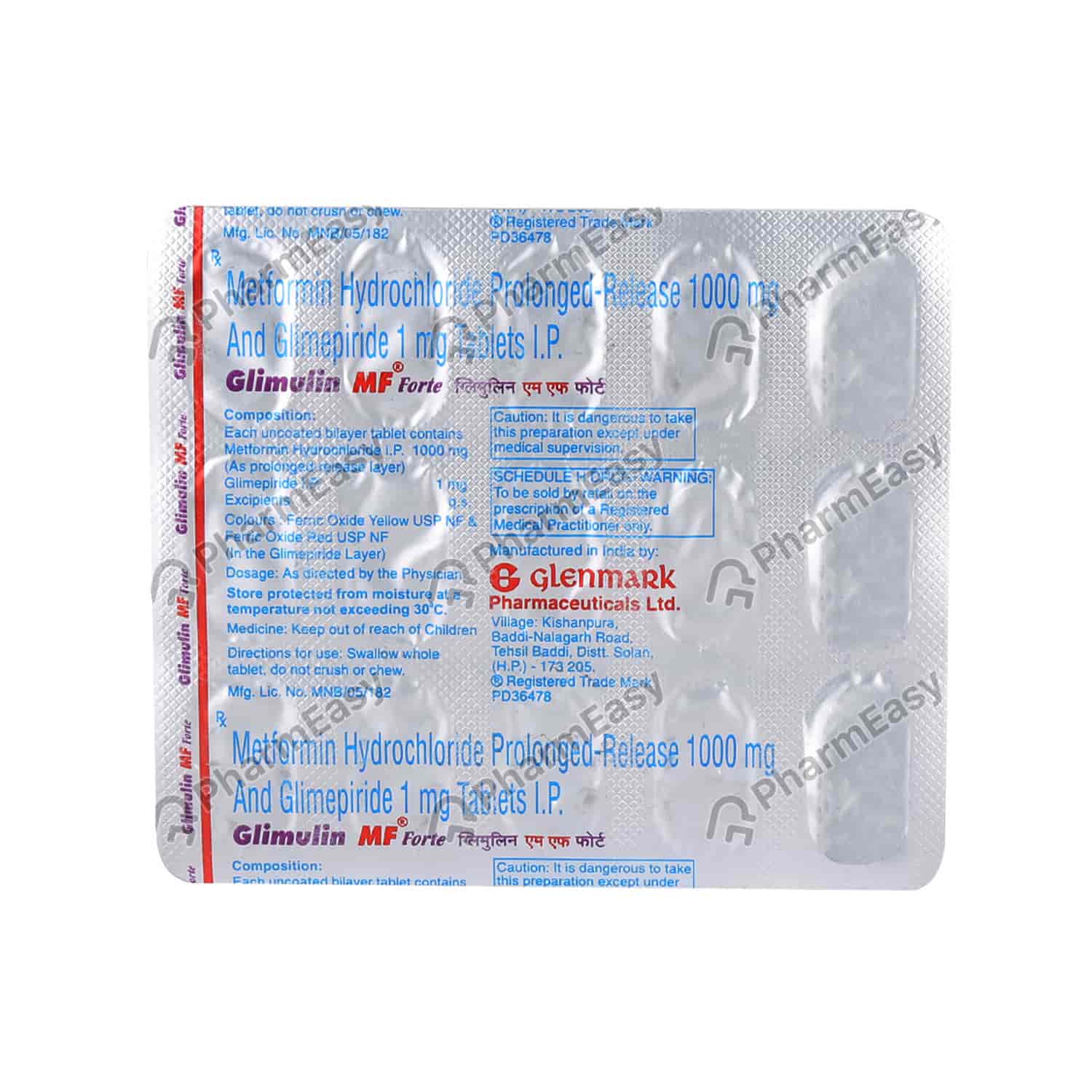 Glimulin Mf Forte Tablet 15'S - Uses, Side Effects, Dosage, Composition ...