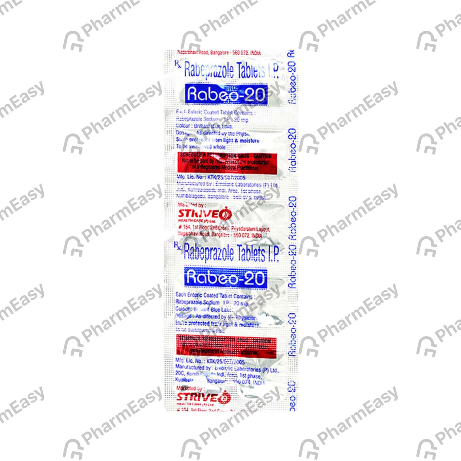 Rabeo 20 MG Tablet (10): Uses, Side Effects, Price & Dosage | PharmEasy