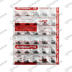 Amlodac 10 MG Tablet (15): Uses, Side Effects, Price & Dosage | PharmEasy