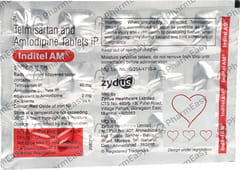 Inditel Am 40mg Strip Of 15 Tablets: Uses, Side Effects, Price & Dosage ...