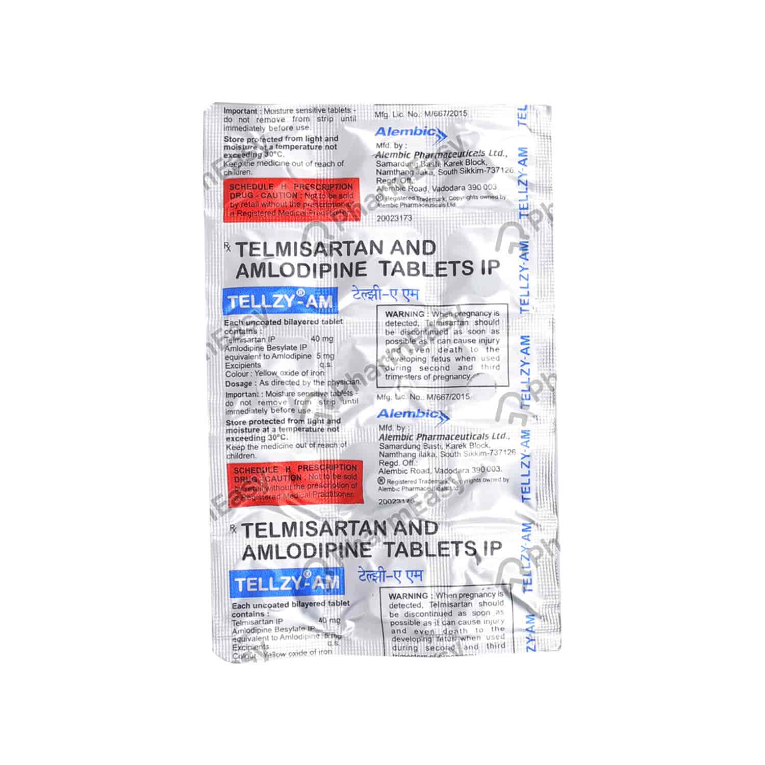 Buy Tellzy Am 40mg Strip Of 15 Tablets Online at Flat 18% OFF* | PharmEasy