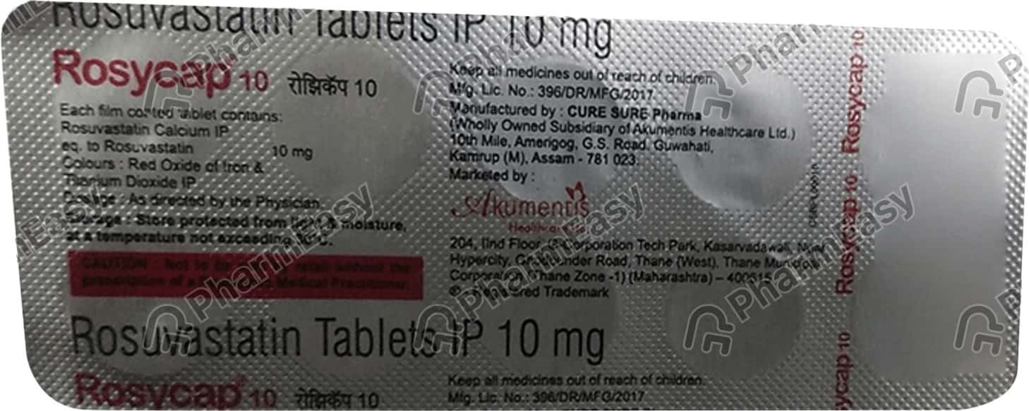 Rosycap 10 MG Tablet (10): Uses, Side Effects, Price & Dosage | PharmEasy