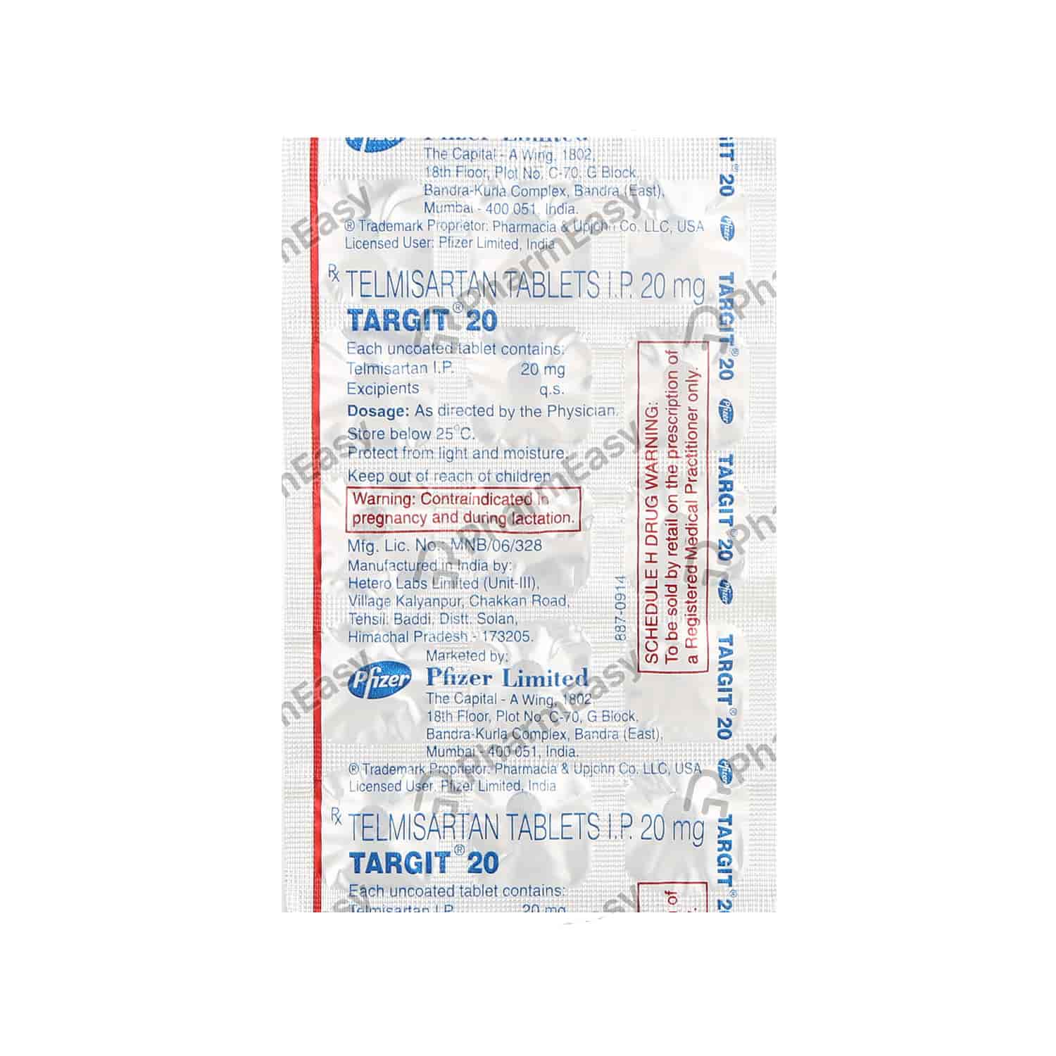 Targit 20mg Strip Of 15 Tablets - Uses, Side Effects, Dosage ...