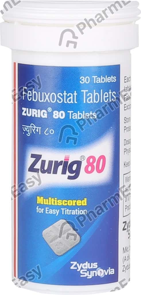 Zurig 80 MG Tablet (30): Uses, Side Effects, Price & Dosage | PharmEasy