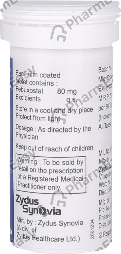 Zurig 80 MG Tablet (30): Uses, Side Effects, Price & Dosage | PharmEasy