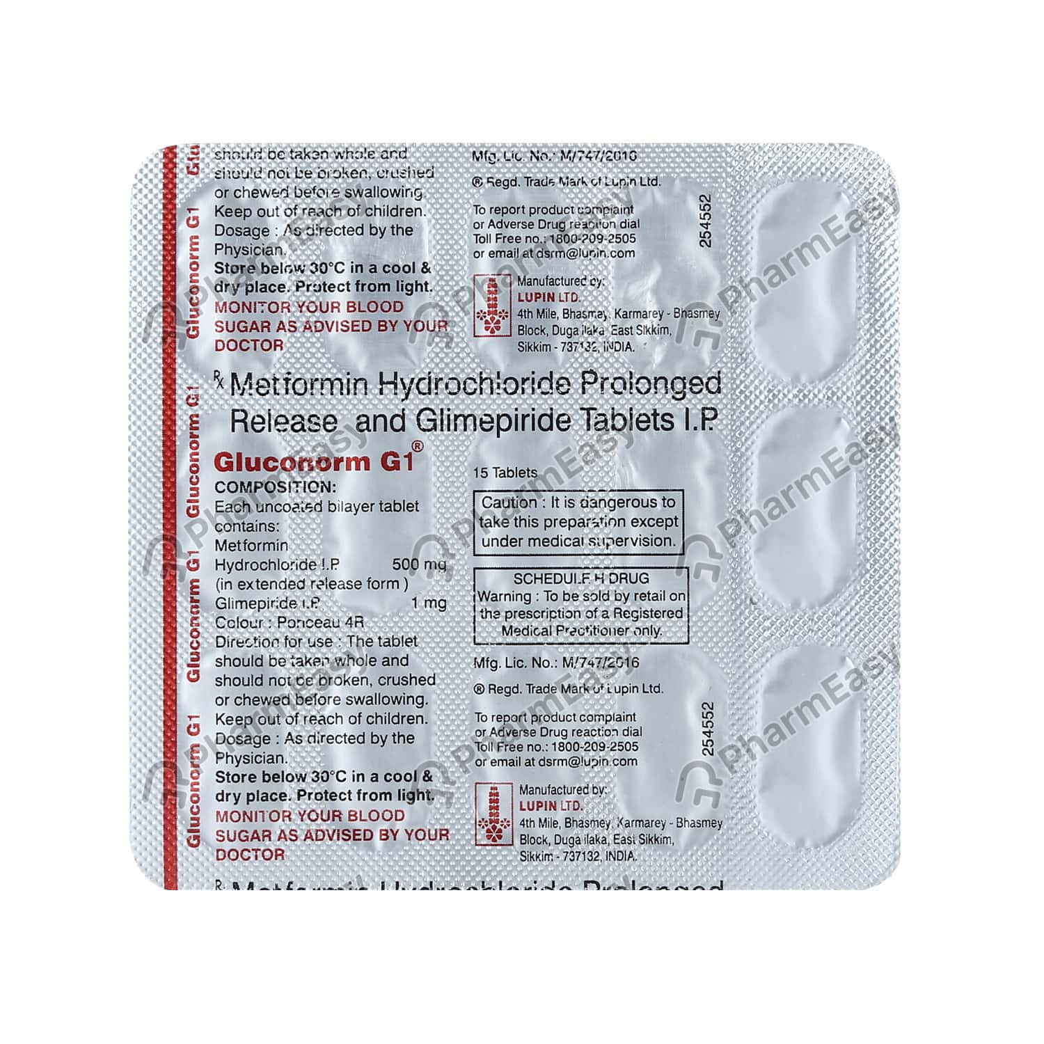 Gluconorm G Tablet (15) - Uses, Side Effects, Dosage, Composition ...