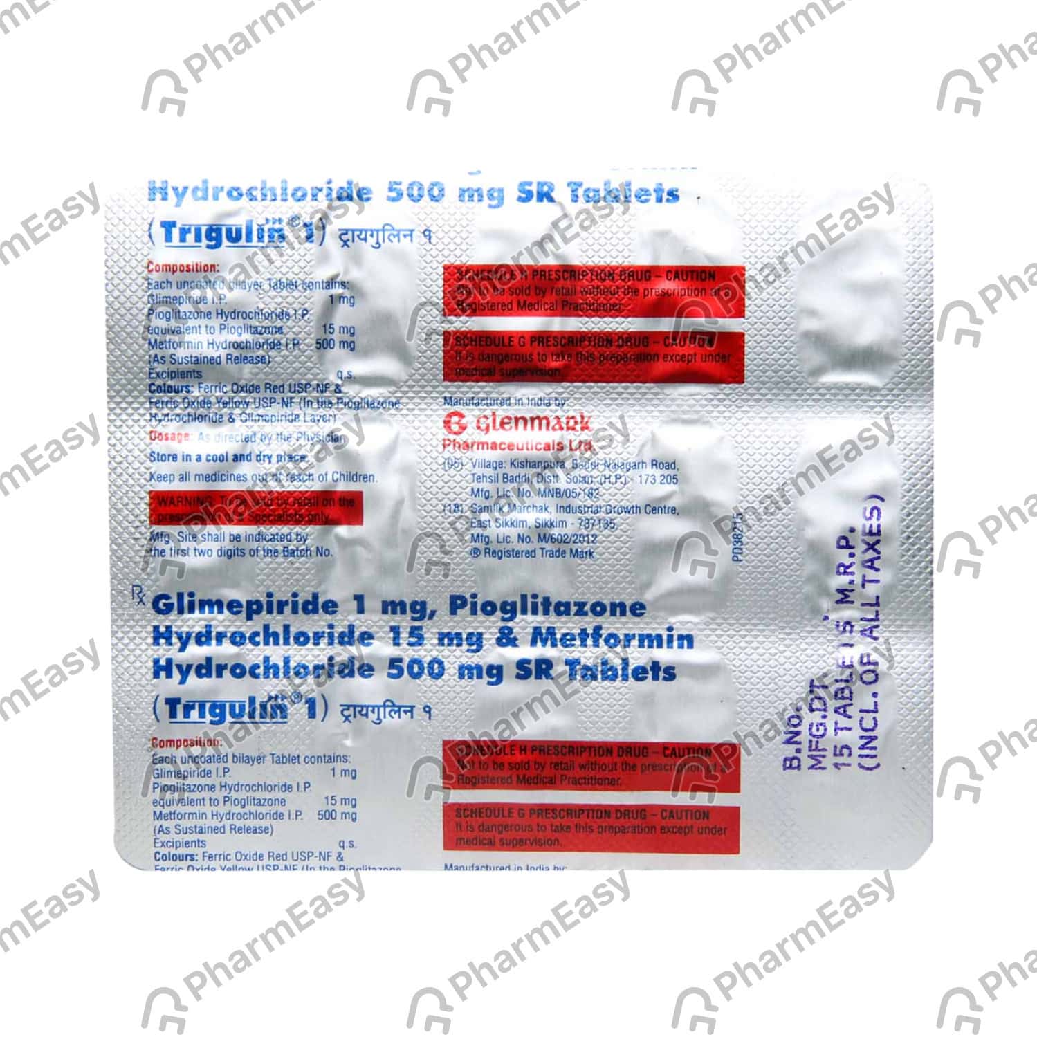 Trigulin 1mg Strip Of 15 Tablets: Uses, Side Effects, Price & Dosage ...