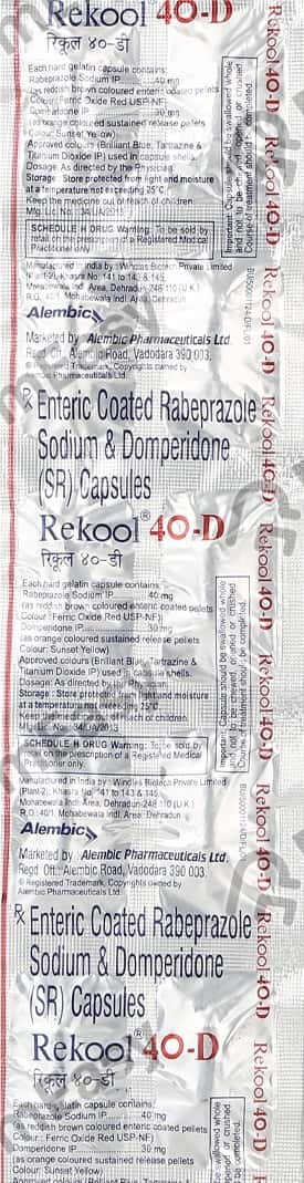 Rekool D 40mg Strip Of 10 Capsules: Uses, Side Effects, Price & Dosage ...