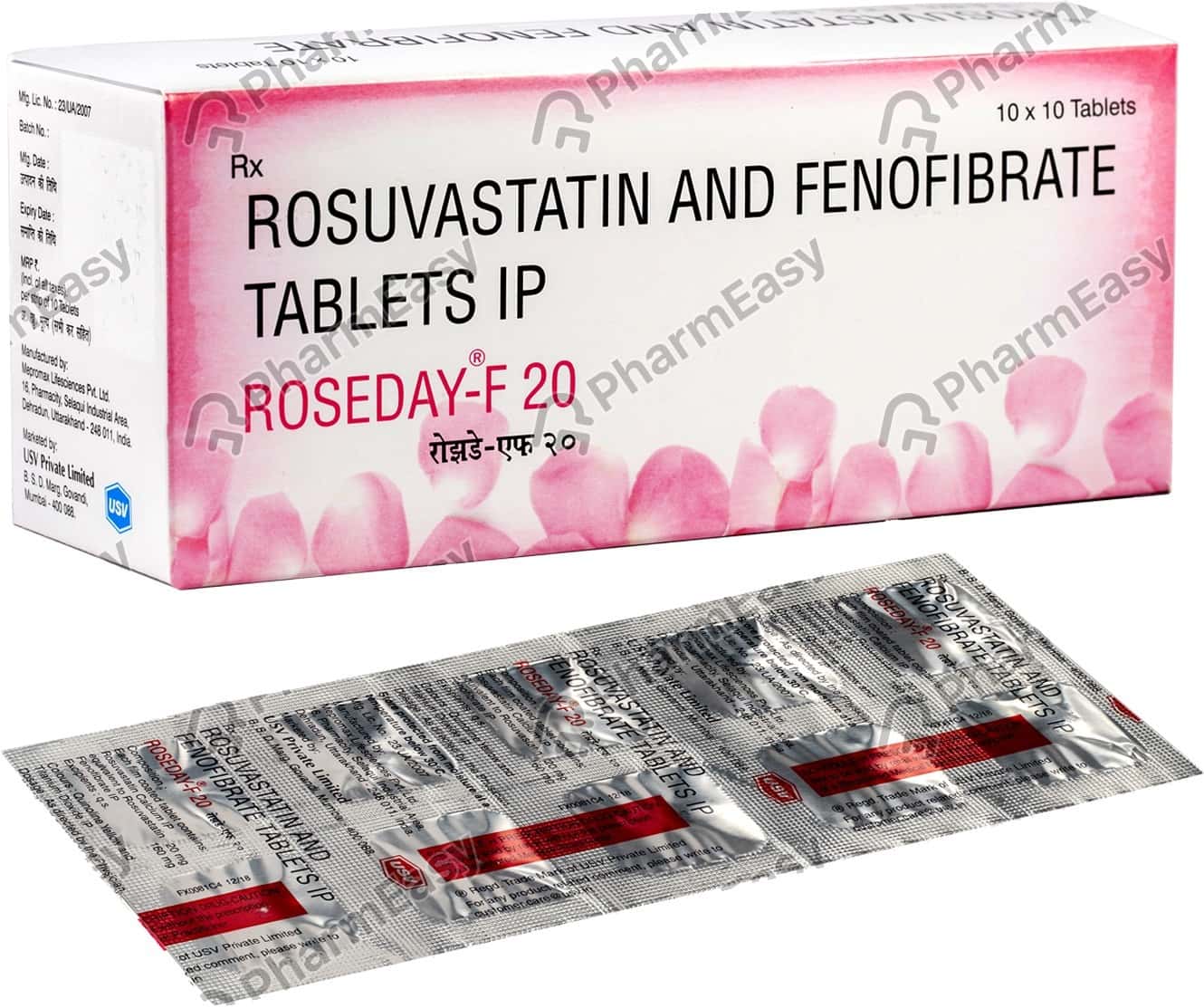 Roseday F 20mg Strip Of 10 Tablets: Uses, Side Effects, Price & Dosage ...