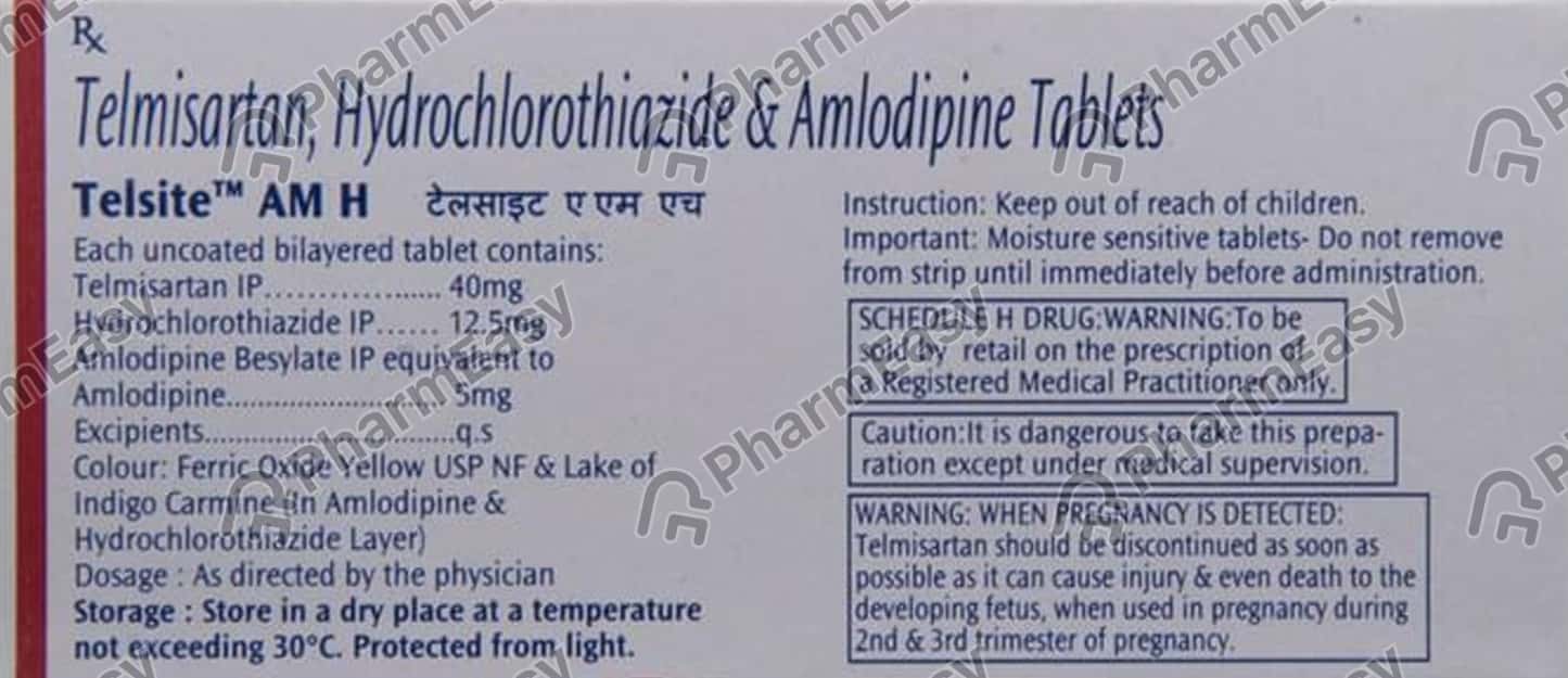 Telsite Am H 40mg Strip Of 10 Tablets: Uses, Side Effects, Price ...